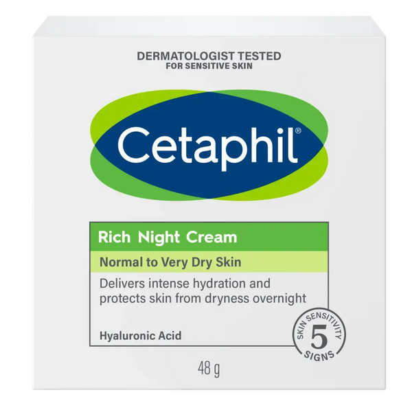 Cetaphil Rich Night Cream 48g with Hyaluronic Acid - MyAussieChemist