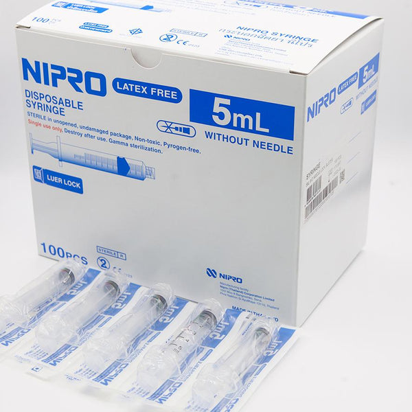 Nipro Syringe 5Ml L-Lock Without Needle Box 100 - MyAussieChemist