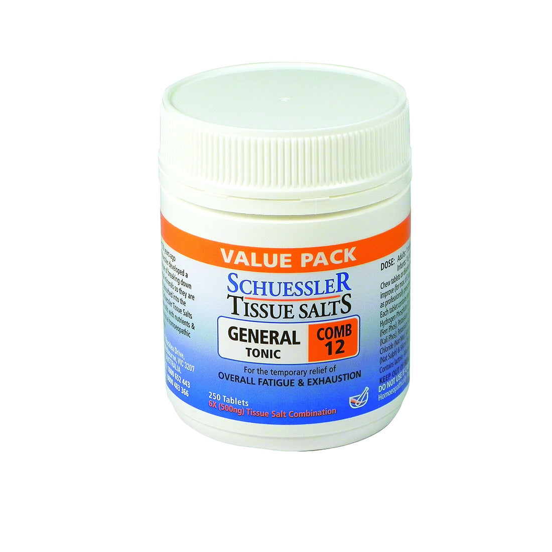 Schuessler Tissue Salts 250 Tablets – Comb 12 6X – MyAussieChemist